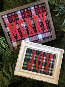 DIY Plaid Christmas Sign – Let's Live and Learn