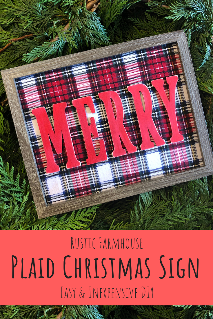 DIY Plaid Christmas Sign – Let's Live and Learn