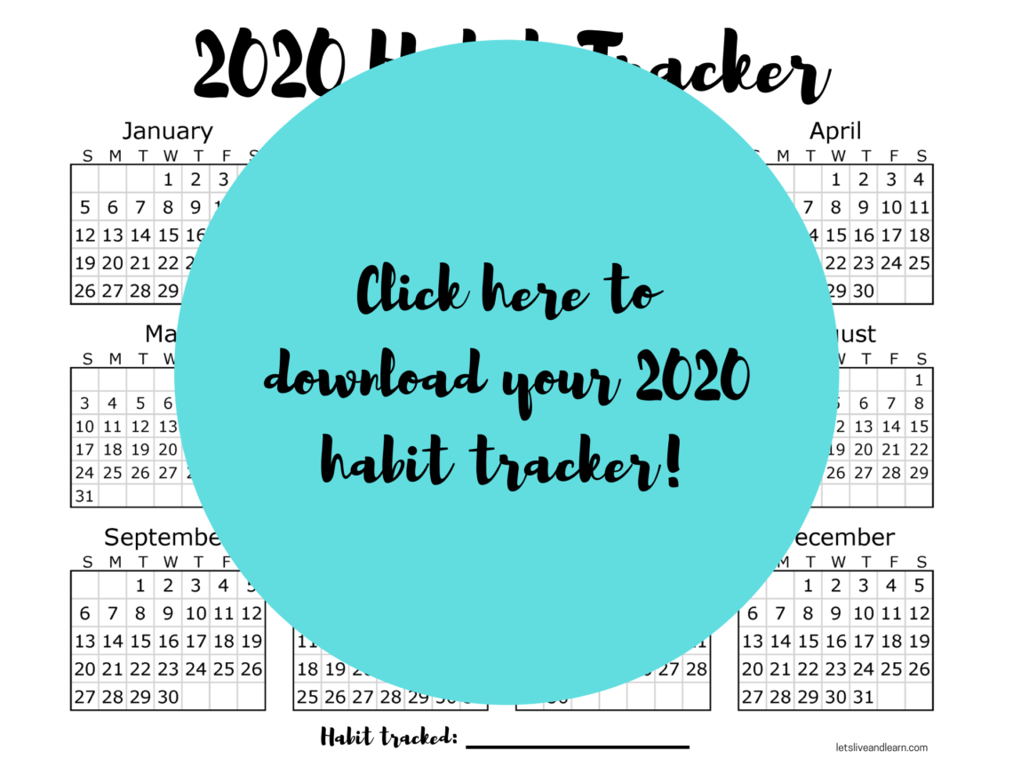 2020 Yearly Habit Tracker Printable – Let's Live and Learn