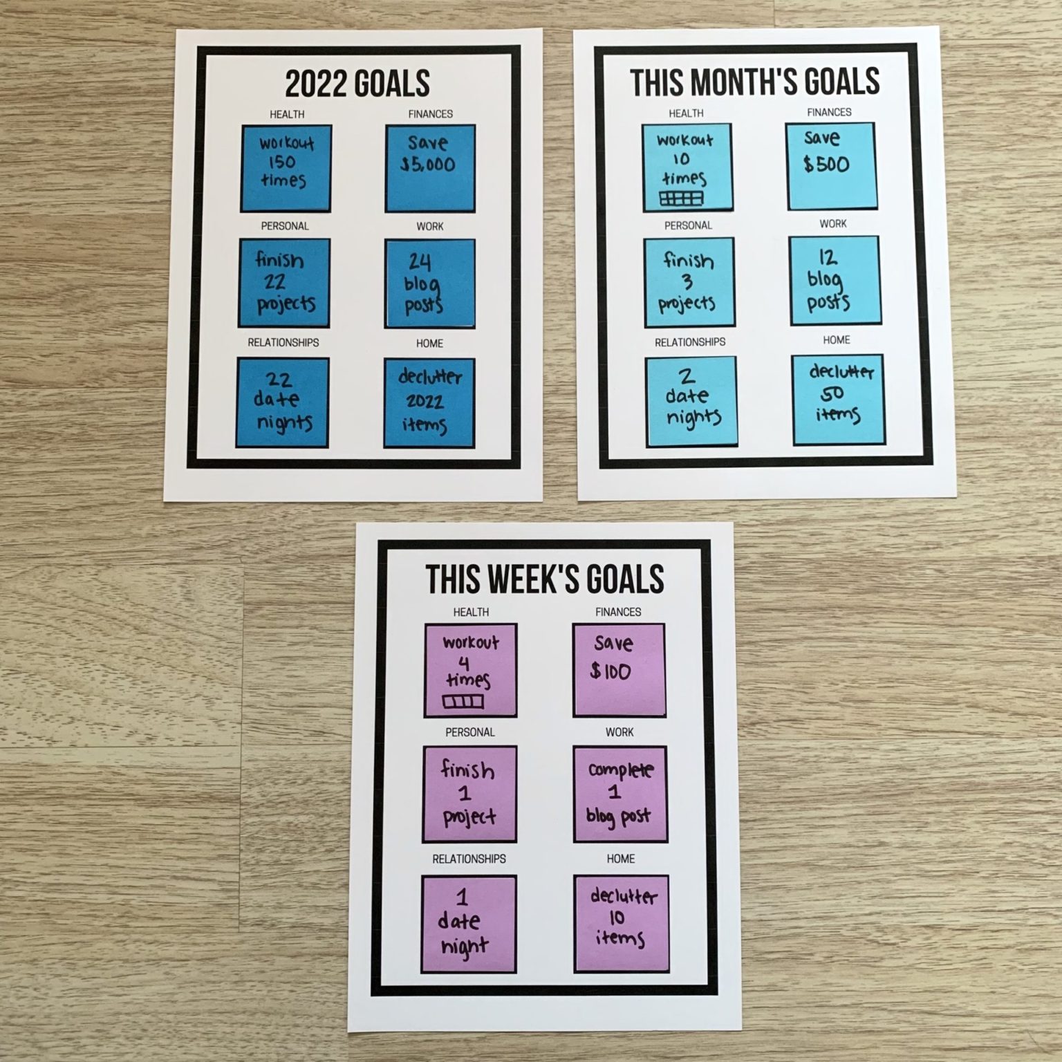 2022 Free New Year's Goal Setting Printables – Let's Live and Learn