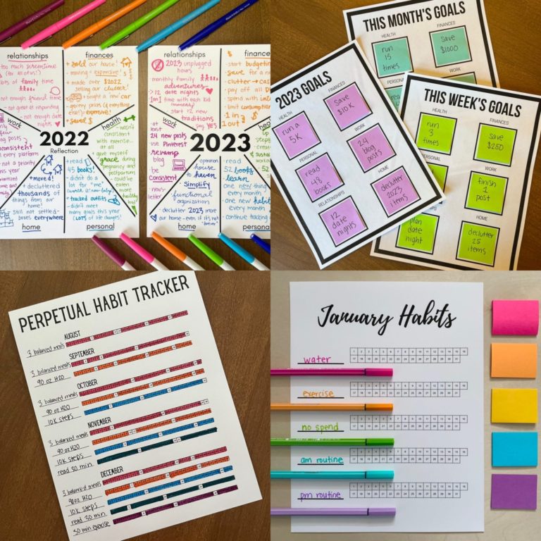2023 New Year's Free Goal Setting Printables – Let's Live and Learn