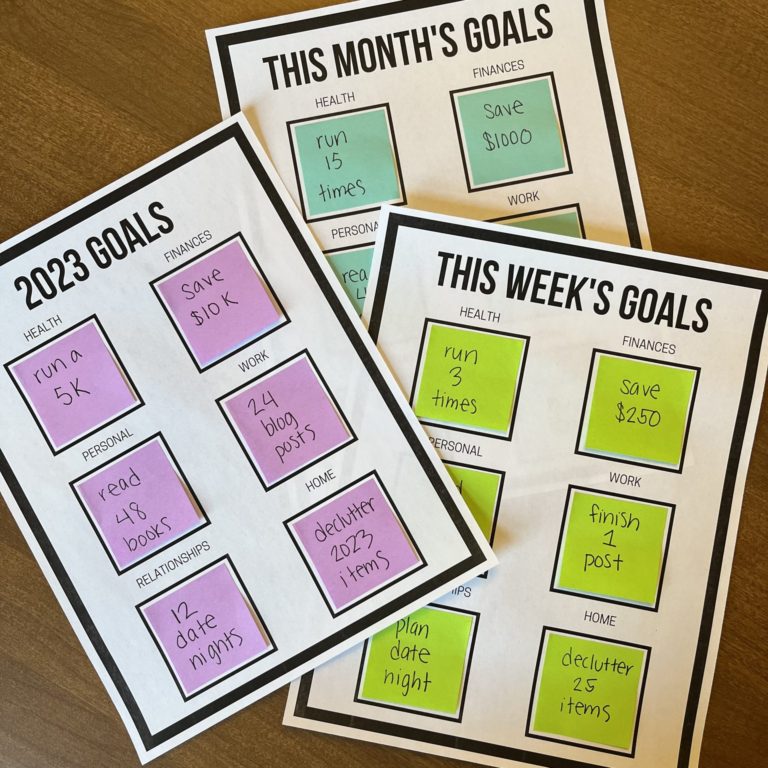 2023 New Year's Free Goal Setting Printables – Let's Live and Learn