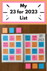 My 23 for 2023 List – Let's Live and Learn